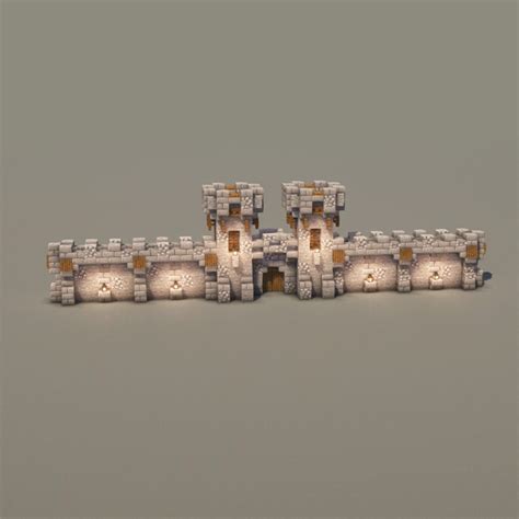 Medieval Stone Wall And Gate Page 2 Build It Ideias De Minecraft Projetos Minecraft Minecraft