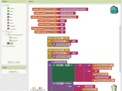 Mit App Inventor 2 And Particleio
