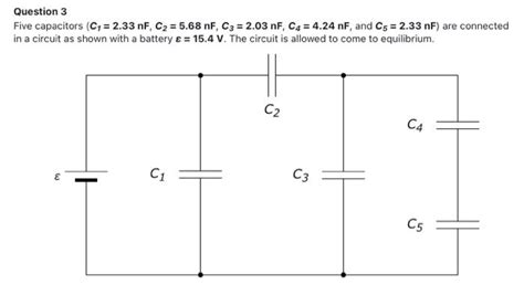 Solved 1 Calculate The Voltage Drop Across Capacitor C3 In