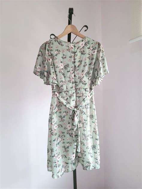 Green Floral Chiffon Dress Womens Fashion Dresses And Sets Dresses On