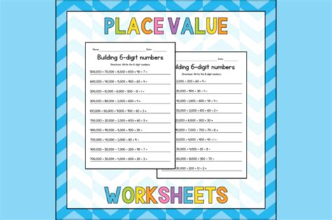 Building 6 Digit Numbers Place Value Graphic By Atlasart Creative Fabrica