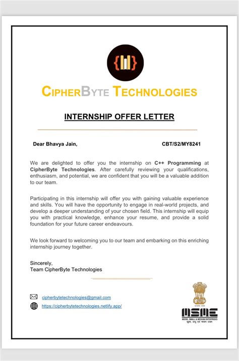 internship cipherbytetechnologies c programming professionalgrowth careerdevelopment