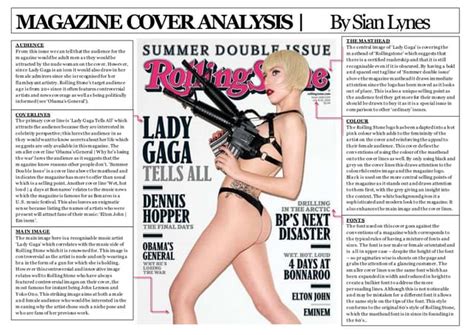 Magazine Analysis Front Cover Pptx