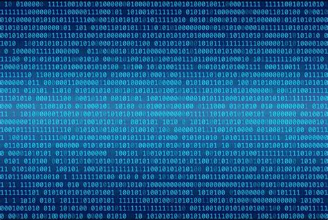 3d Illustration Abstract Blue Background Technology Binary Computer Code Stock Vector Image