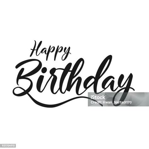 인사말 카드 생일 카드 초대 카드에 대 한 행복 한 생일 인쇄 상의 벡터 디자인 격리 된 생일 텍스트 문자 구성입니다 생일에 대한 스톡 벡터 아트 및 기타 이미지 Istock