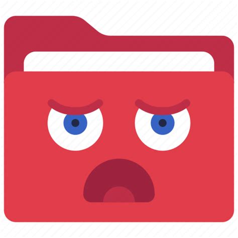 sad face folder files computing icon download on iconfinder