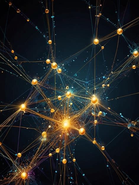 A Complex Image Of A Complex Structure With Connected Lines And Dots