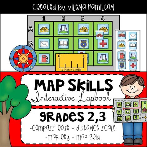 Maps Map Skills Compass Rose Distance Scale Map Key Map Grid Etsy