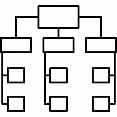 Functional Structure Division Personnel Hierarchy Icon Download