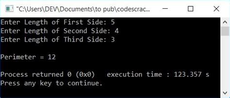 C Program To Find The Area And Perimeter Of A Triangle