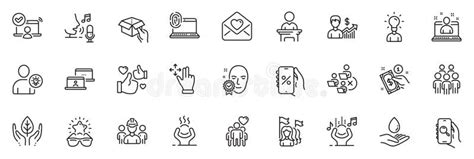 Iconos Empaquetar Como Iconos De La Línea De Equipo De Educación E