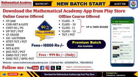 Mathematical Academy For Iit Jam Csir Net Gate Other
