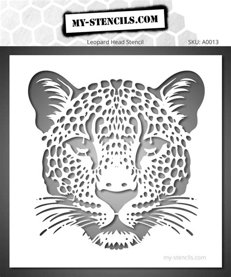 Leopard Head Stencil Transform Your Creations With Power