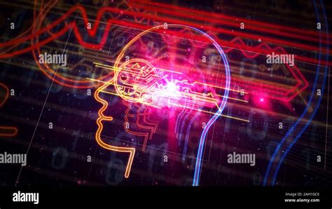 Futuristic Cyber Privacy Key In Head Futuristic 3d Rendering