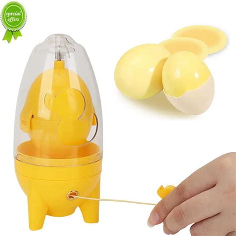 New Egg Scrambler Hand Egg Shaker Mixer Food Grade Silicone Egg Spinner