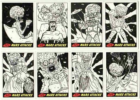 Topps Mars Attacks Heritage Sketch Cards By Chrisraimoart My Topps Mars
