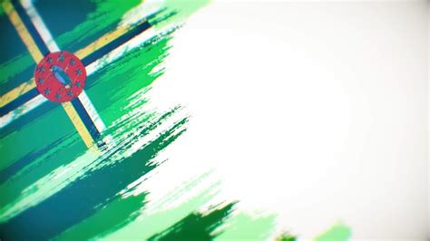 흰색 배경에 도미니카 국기 페인트 브러시 드로잉 붓놀림 그런지 페인트 스트로크 더러운 국가 독립 애국심 선거 템플릿 유화 파스텔