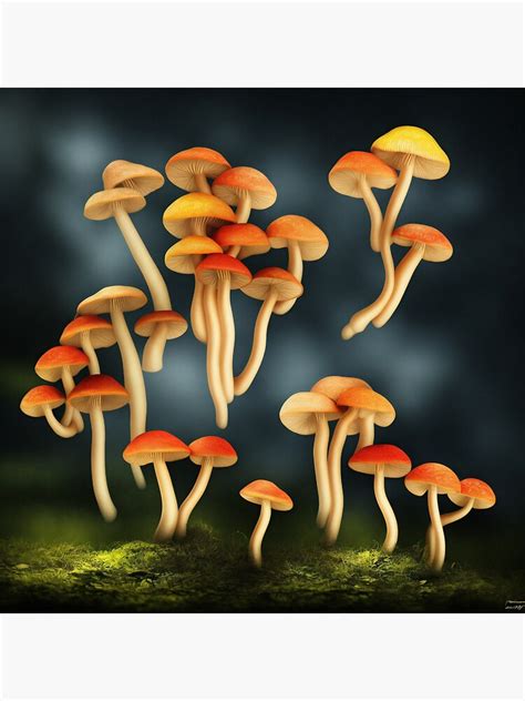 Dark Psilocybin Mushrooms Bad Trip Sticker For Sale By Maniock