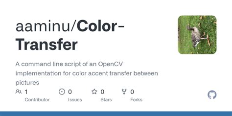 GitHub Aaminu Color Transfer A Command Line Script Of An OpenCV
