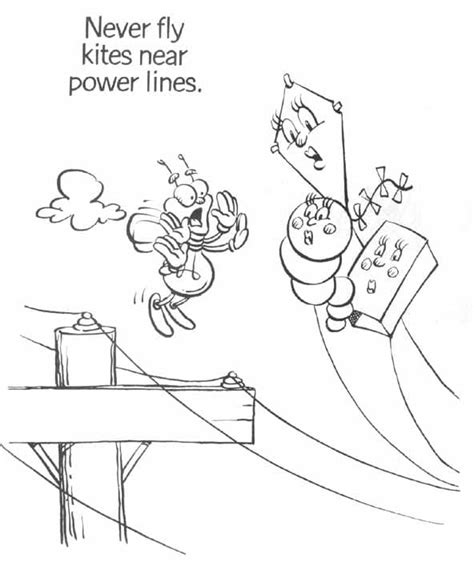 Electrical Safety Printable Coloring Page Free Printable Coloring