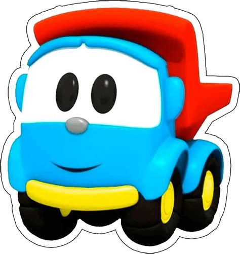 Leo el Camión para Imprimir Cake Toppers Stickers PNG y Banderines