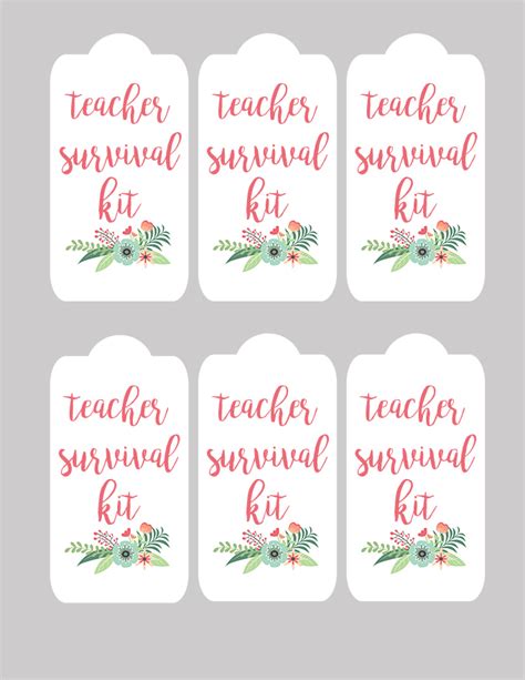 Printable Teacher Survival Kit