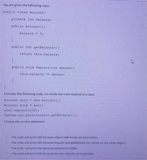 solved you are given the following class public class