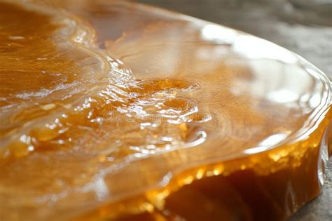 A Detailed Shot Of An Epoxy Resin Project In The Curing Process Stock