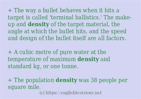 Example Uses In Sentence Of Density Englishteststore Blog