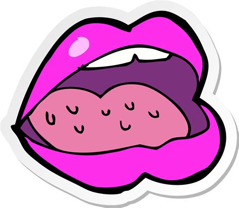 Sticker Of A Cartoon Open Mouth 10649099 Vector Art At Vecteezy