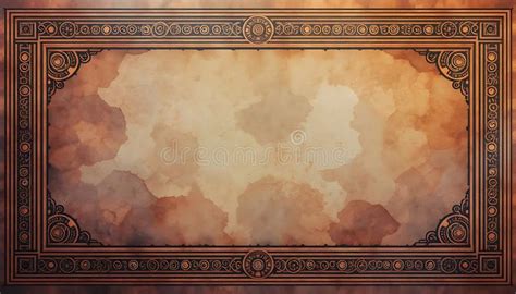 Vintage Parchment Scroll With Decorative Border For Invitation Or