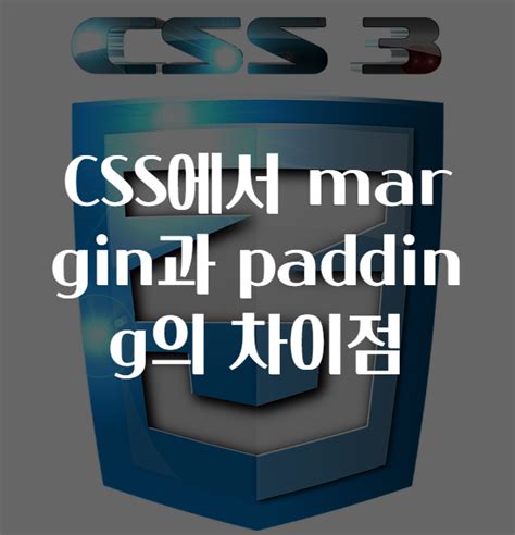 Css에서 Margin과 Padding의 차이점
