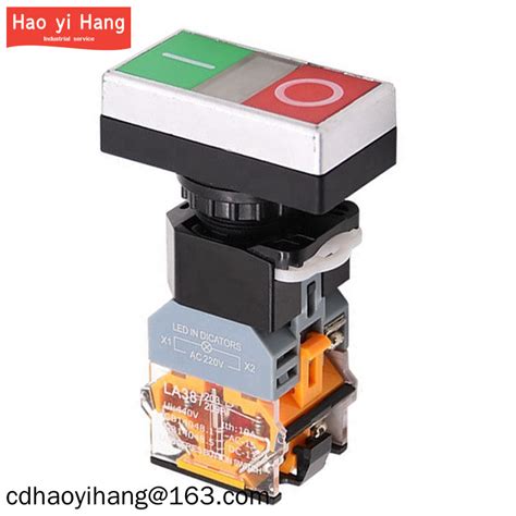 LA38 11D RG 22mm Momentary Push Button Switch With Light 220VAC