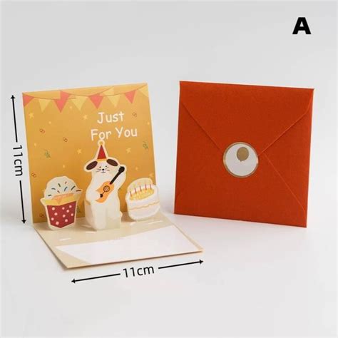 Faire Part Invitation Carte De Joyeux Anniversaire Avec Enveloppe 3D