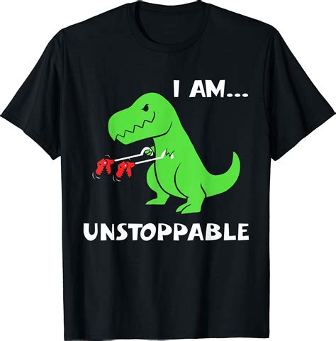 T Rex Dinosaur I Am Unstoppable T Shirt Xmas T Shirt
