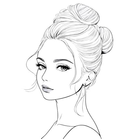 How To Draw A Girl With A Bun