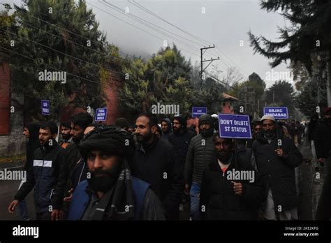 November Srinagar Jammu And Kashmir India Hundreds Of Gujjar And Bakerwal Members