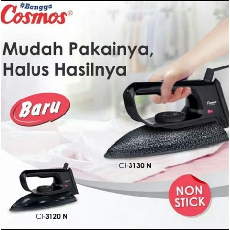 Jual Setrika Cosmos CI Non Stick Soleplate Tapak Anti Lengket Shopee Indonesia