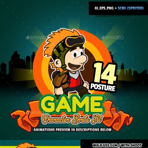 Projectile Game Sprites And Sheet Templates Graphicriver