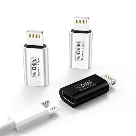 Orlife Black Micro To Iphone Connector Abs Plastic At Rs 381 Piece In