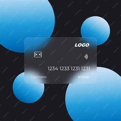 Premium Vector Glassmorphism Credit Card
