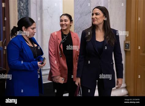 Rep Alexandria Ocasio Cortez D Ny Is Seen With Aides As She