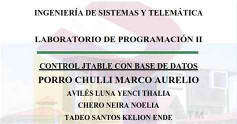 Control Jtable Con Base De Datos
