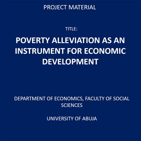 Poverty Alleviation As An Instrument For Economic Development Booklab24