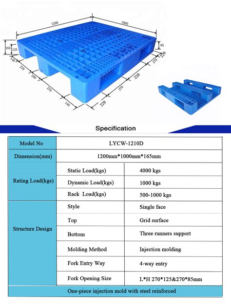 Good Quanlity Chep Electronic Packing Industrial Plastic Pallet For