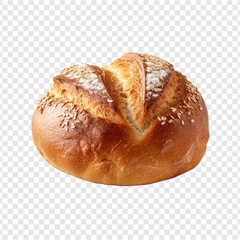투명 배경에 고립 된 효모 빵 무료 Psd 파일