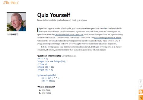 Java Magazine Quiz Yourself Java Certification Notes