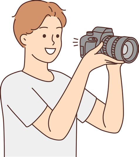 Smiling Man With Camera Taking Pictures 21477829 Png