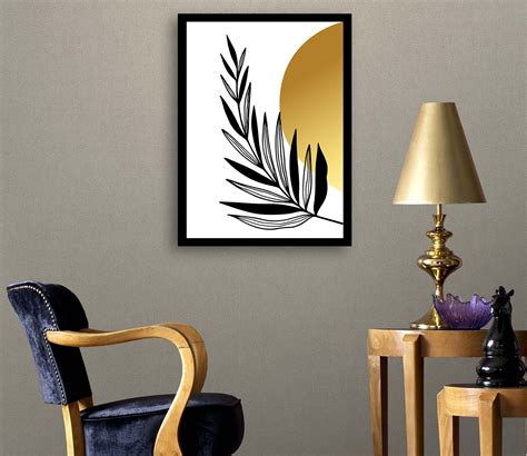 Buy Fern Botanical Art Wall Frame Rectangle Black 18X24 Canvas At