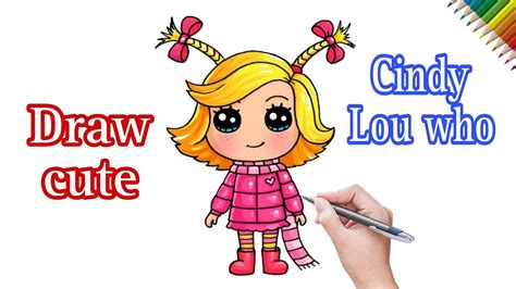 How To Draw A Cute Cindy Lou Who Clipart To Draw Step By Step Dl Cute Things Youtube